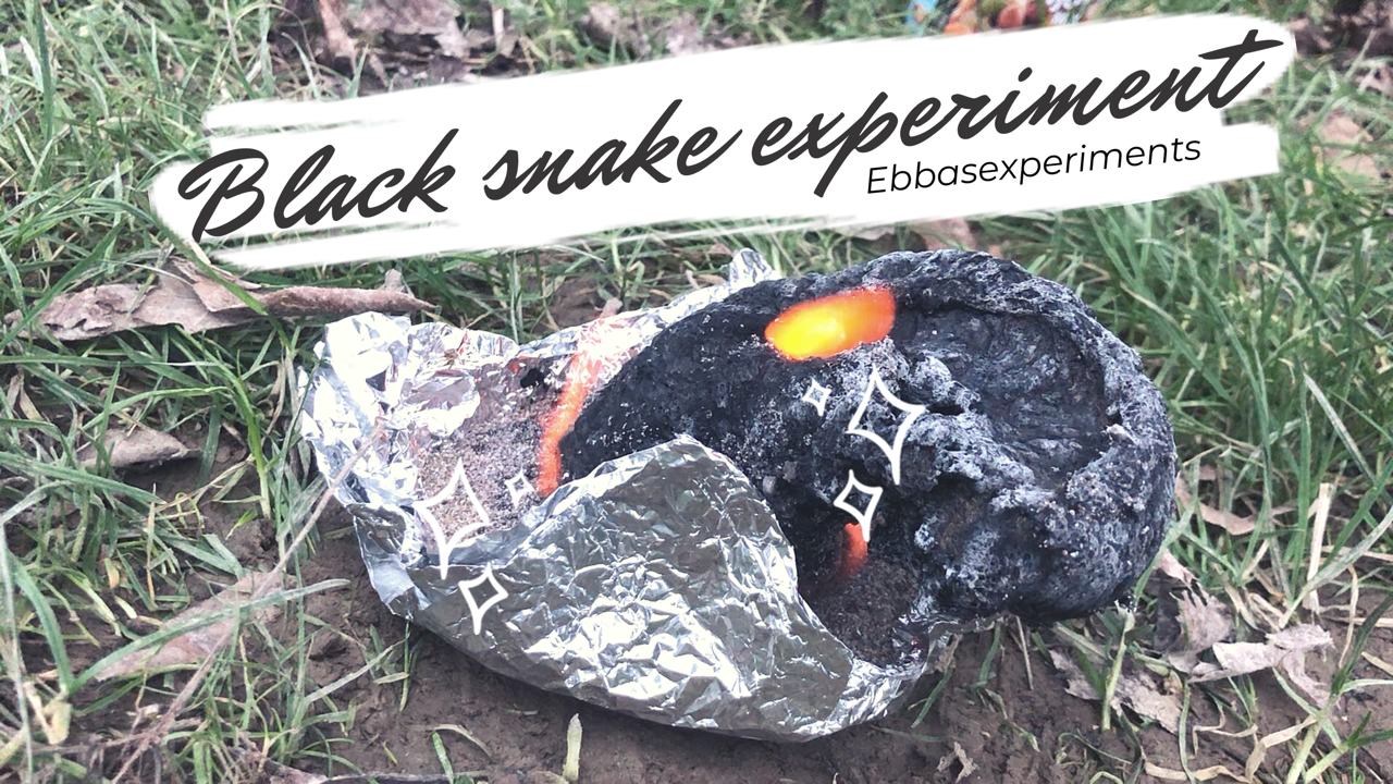 Black snake experiment performed by Ebbas Experiments